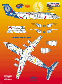 Avro RJ100 75 Years Sabena Anniversary Scheme