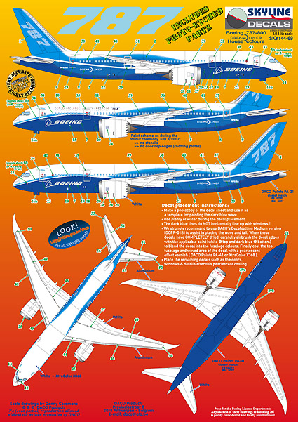 Boeing 787 Dreamliner Boeing House Colours